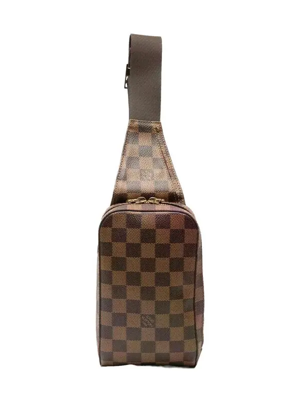 LOUIS VUITTON 2004 Damier Ebene Geronimos Crossbody Bag - Brown