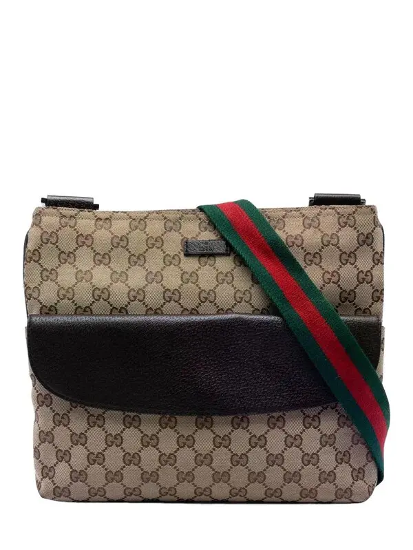 Gucci Gg Canvas Web Crossbody Bag - Neutrals