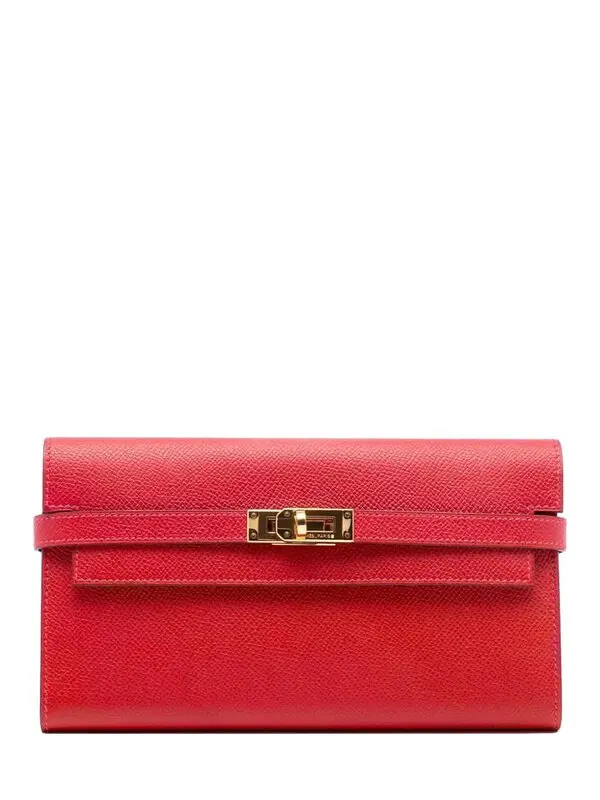 Hermès Epsom Kelly Longue Wallet - Red