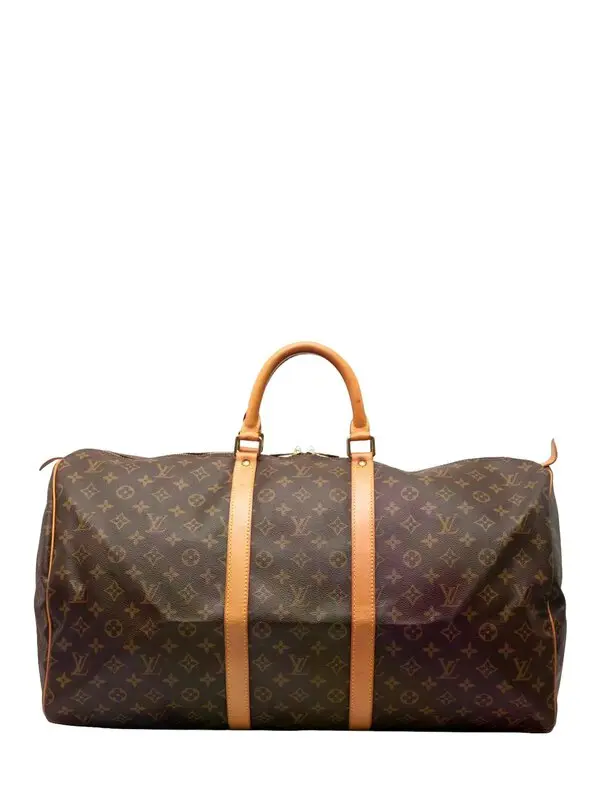 LOUIS VUITTON 1992 Monogram Keepall 55 Travel Bag - Brown
