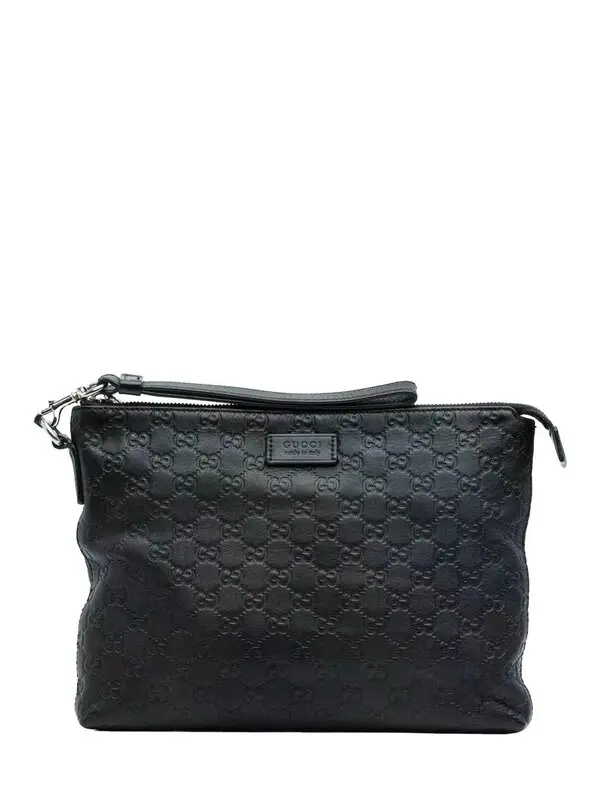 Gucci Sima Wristlet Clutch Bag - Black