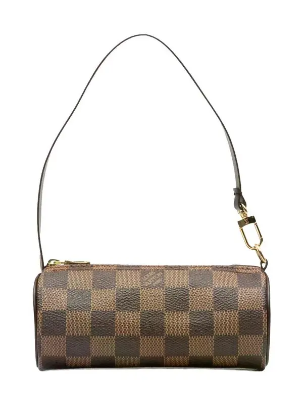LOUIS VUITTON 1990-2010 Damier Ebene Papillon Pochette - Brown