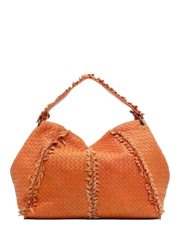 Bottega Veneta 2011 Large Nappa Intrecciato Franges Hobo Bag - Orange