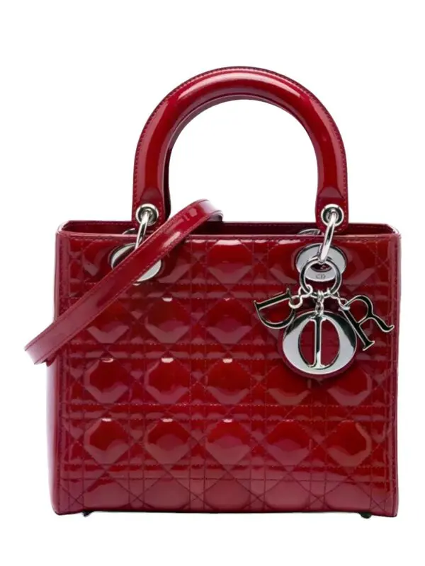 Dior 2014 Medium Lady Satchel - Red