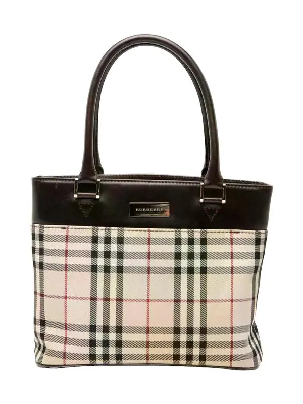 Burberry House Check Canvas Tote Bag - Neutrals
