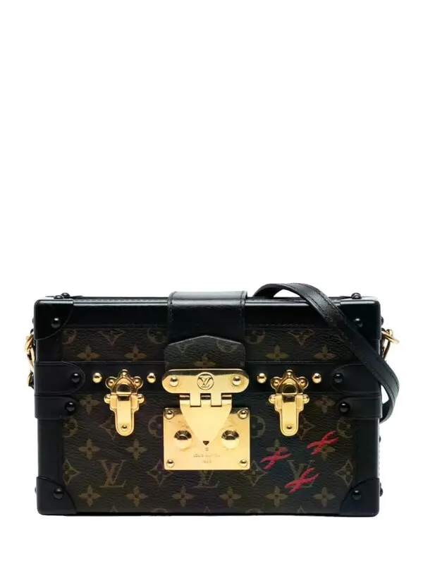 LOUIS VUITTON 2014 Monogram Petite Malle Crossbody Bag - Black