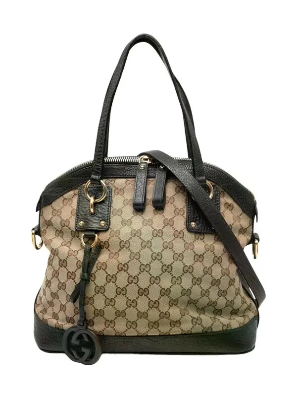 Gucci 2000-2015 Medium Gg Canvas Charm Dome Satchel - Neutrals