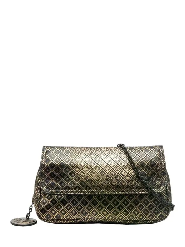 Bottega Veneta Intrecciomirage Chain Crossbody Bag - Gold