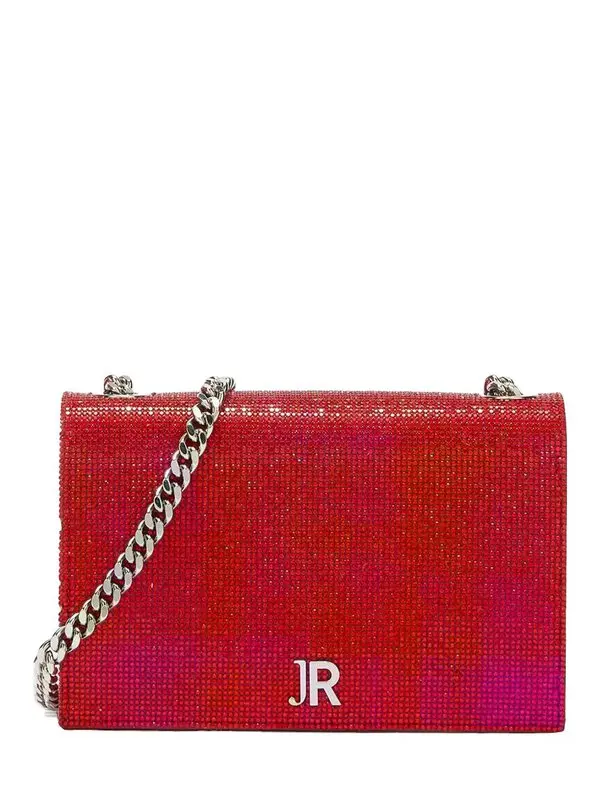 John Richmond Chain Embellished Shoulder Bag - Red
