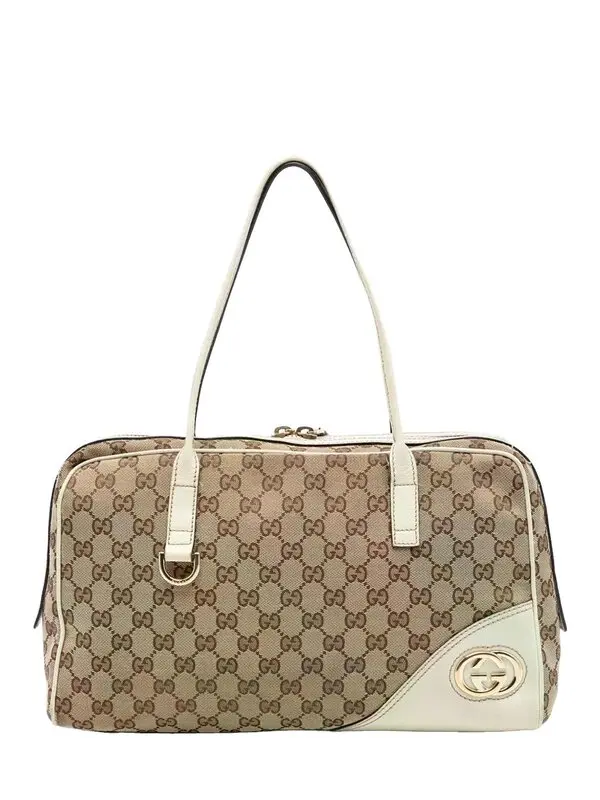 Gucci Gg Canvas Britt Shoulder Bag - Neutrals