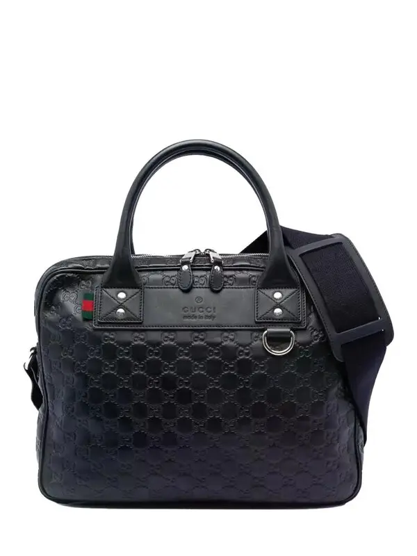 Gucci 2016-2026 Ssima Web Business Bag - Black