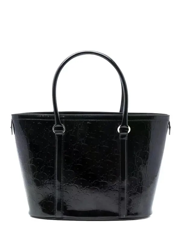 Dior 2008 Diorissimo Trotter Patent Tote Bag - Black