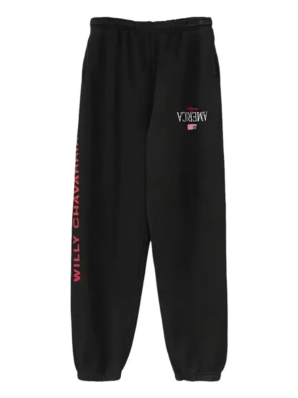 WILLY CHAVARRIA Elasticated-waistband Track Pants - Black