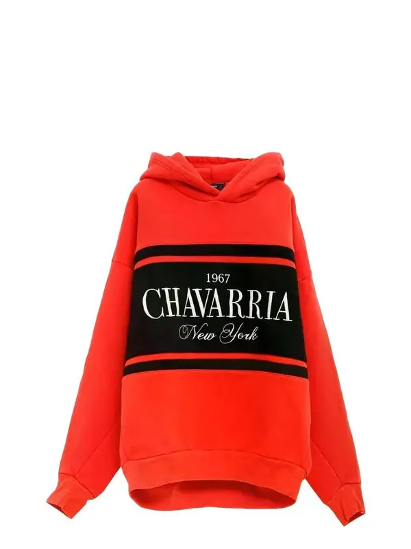 WILLY CHAVARRIA Gilroy Graphic Print Hoodie - Red