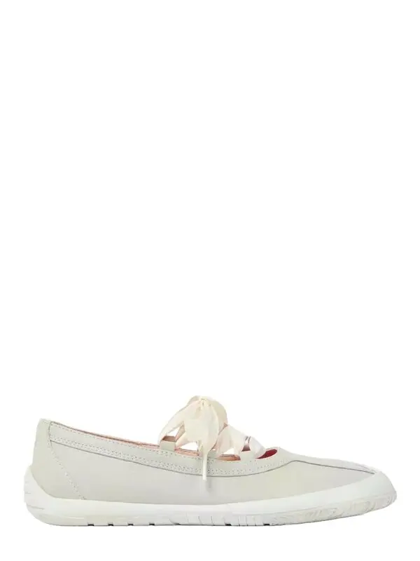 Camper Ribbon Leather Ballerinas - Neutrals