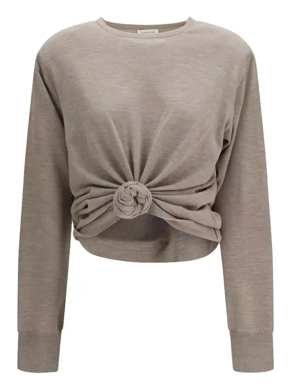 Magda Butrym Knot-detail Sweater - Neutrals
