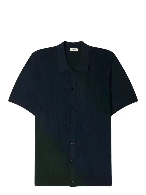 Sandro Buttoned Short-sleeve Shirt - Blue