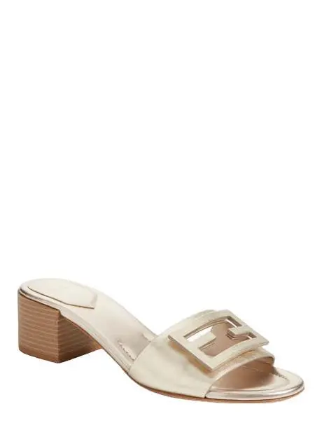 Fendi Baguette Slide Sandal - F0vf1 Platino
