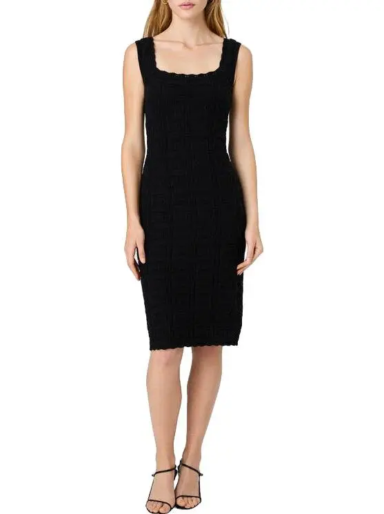 French Connection Nellis Stitch Sleeveless Body-con Dress - Black