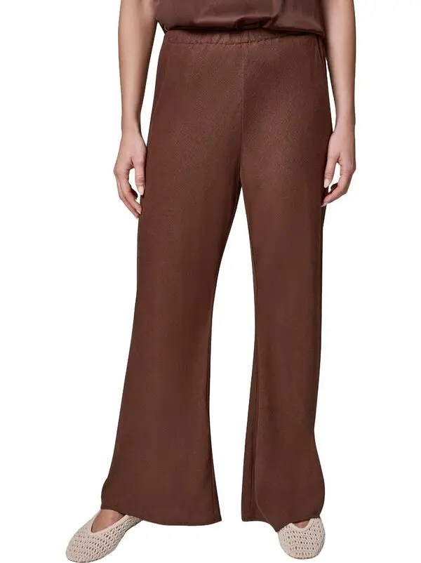 Donna Karan New York Linen Blend Wide-leg Pants - Canyon