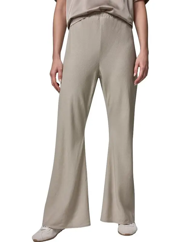 Donna Karan New York Linen Blend Wide-leg Pants - Sandstone