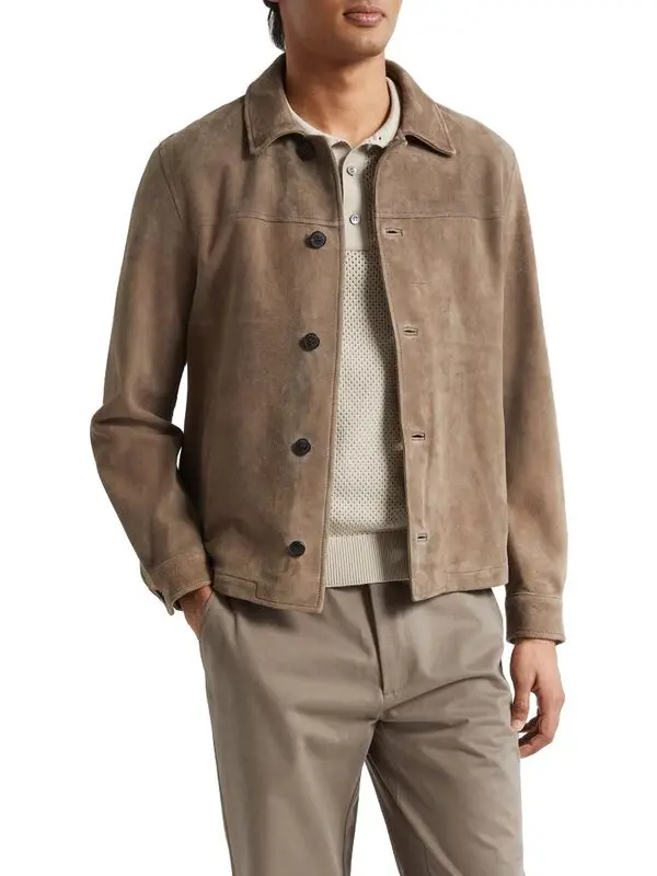 Sunspel Suede Jacket - Light Tan26