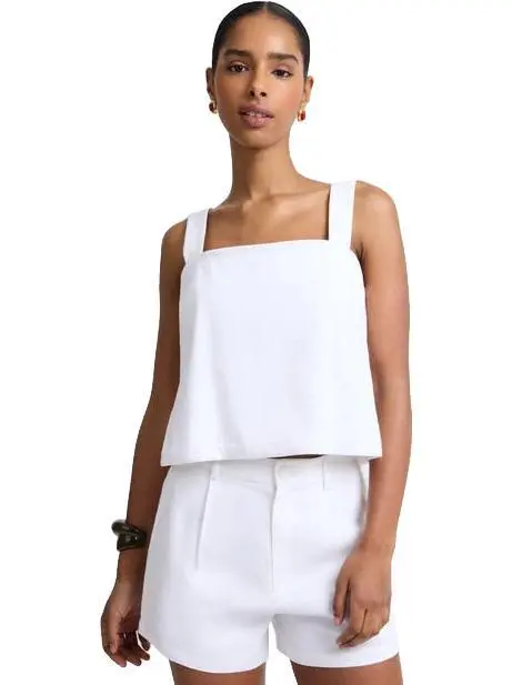 Onia Open Back Shell Top - White