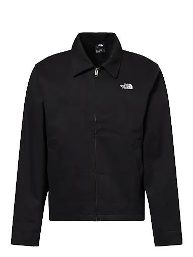 The North Face Classic-collar Embroidered Cotton Jacket - Tnf Black