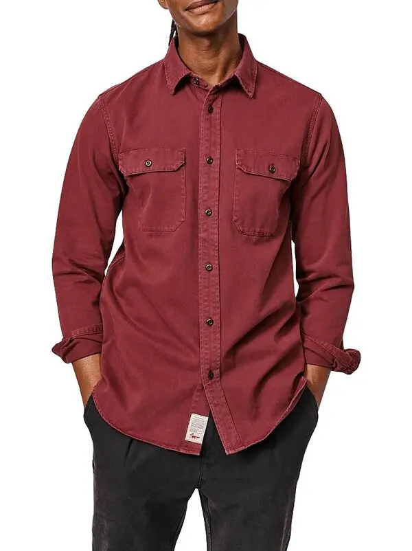 Aubin Normanby Button Up Shirt - Port
