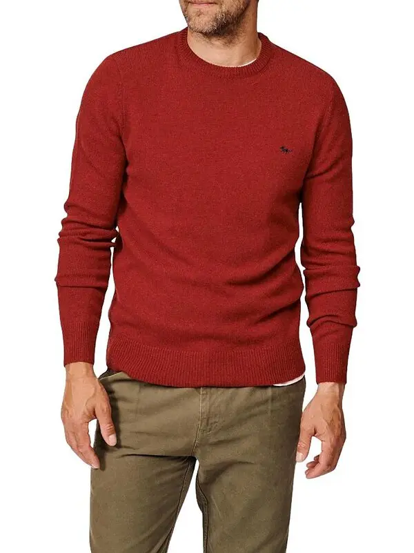 AUBIN Westbourne Crew Neck Sweater - Dark Rust