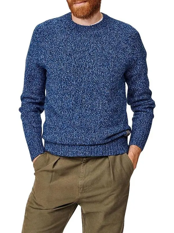 Aubin Ripley Twist Crew Neck Sweater - Blue Twist