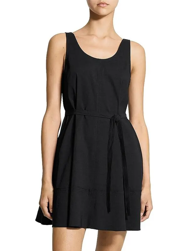 Theory Belted Mini Dress - Black