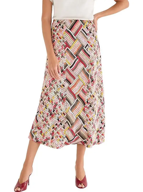 NIC+ZOE Colorweave Slip Skirt - Pink Multi