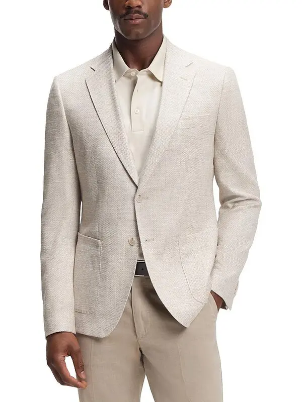 BOSS Hutson Textured Sport Coat - Open White