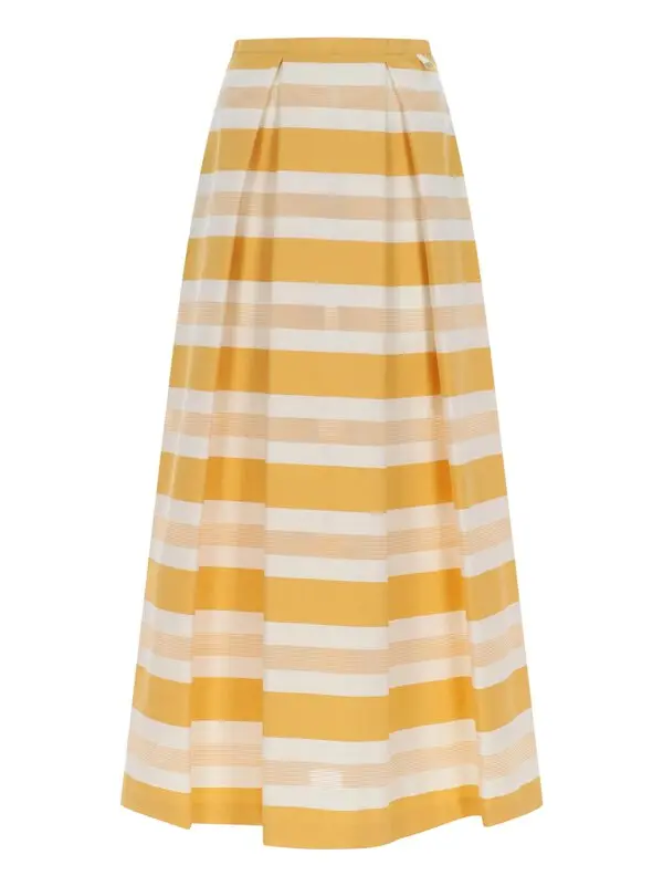 Herno Long Pleated Skirt - Yellow