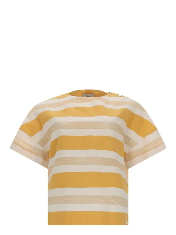 Herno Top In Cotton Blend - Yellow