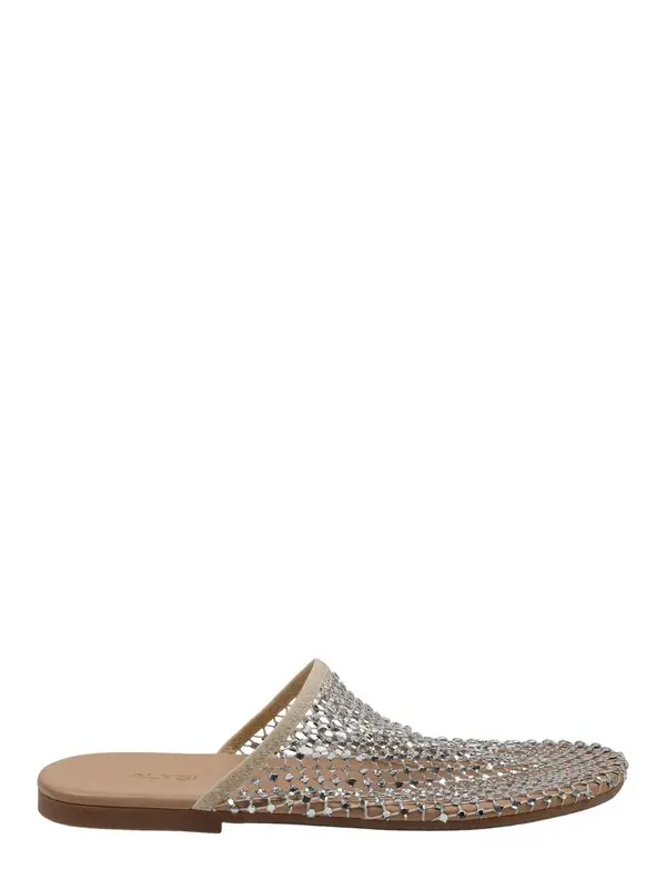ALYSI Strass Embellished Mules - Silver