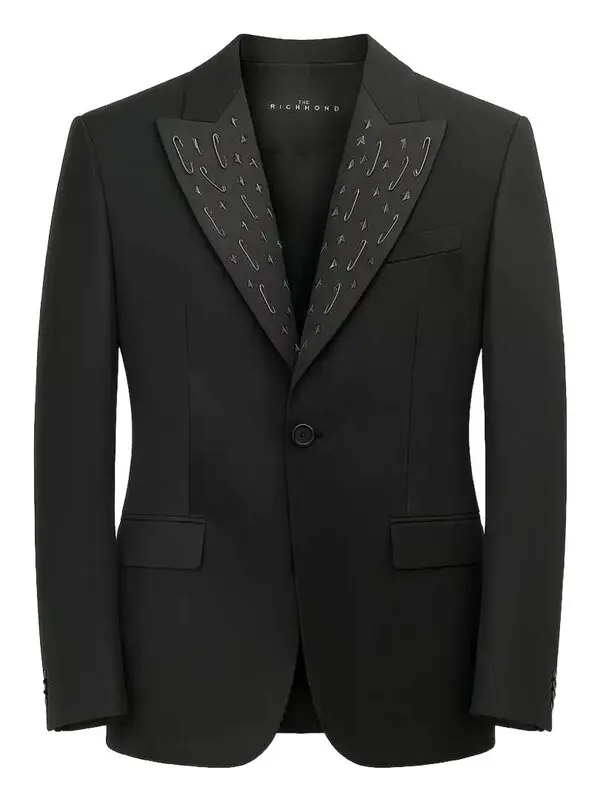 John Richmond Pin-embellished Blazer - Black