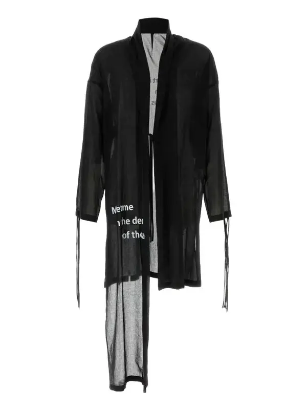 Yohji Yamamoto Tie-detail Coat - Black