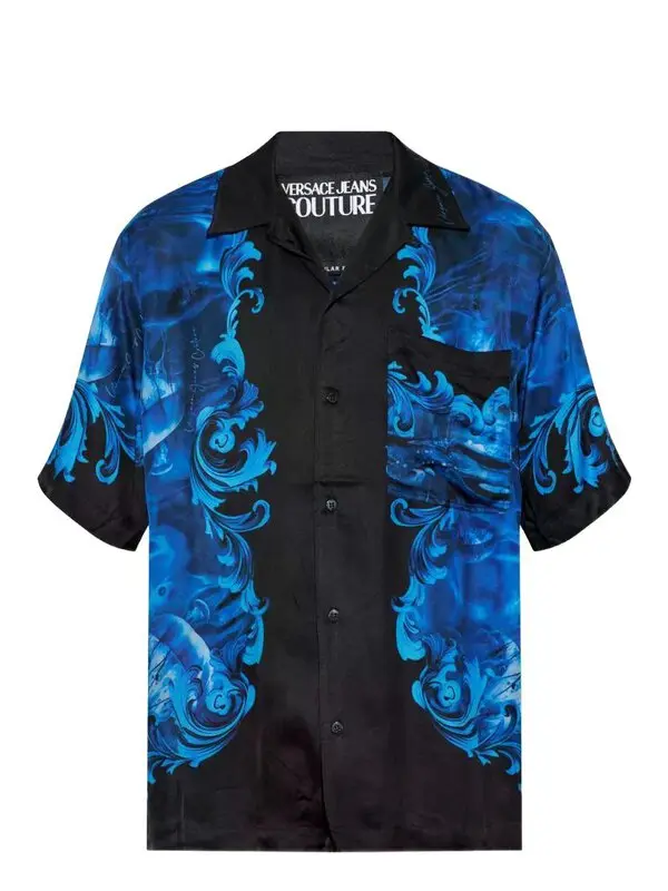 Versace Graphic-print Shirt - Blue