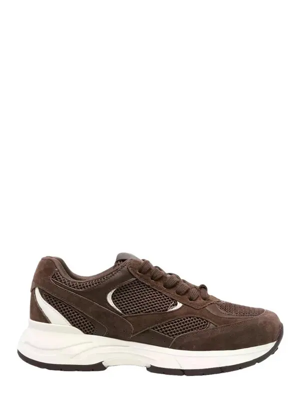 SERGIO MORETTI FIRENZE Mesh-panel Sneakers - Brown