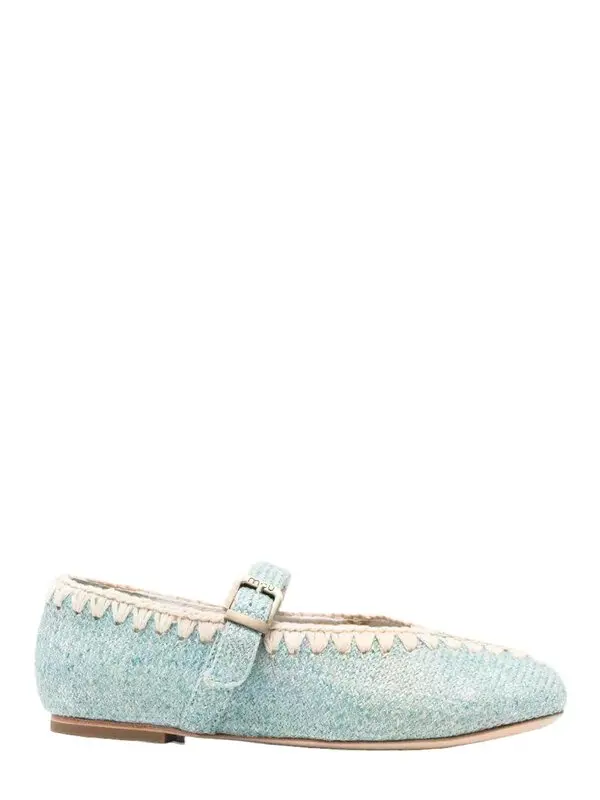 Mou Round-toe Ballerina Flats - Blue