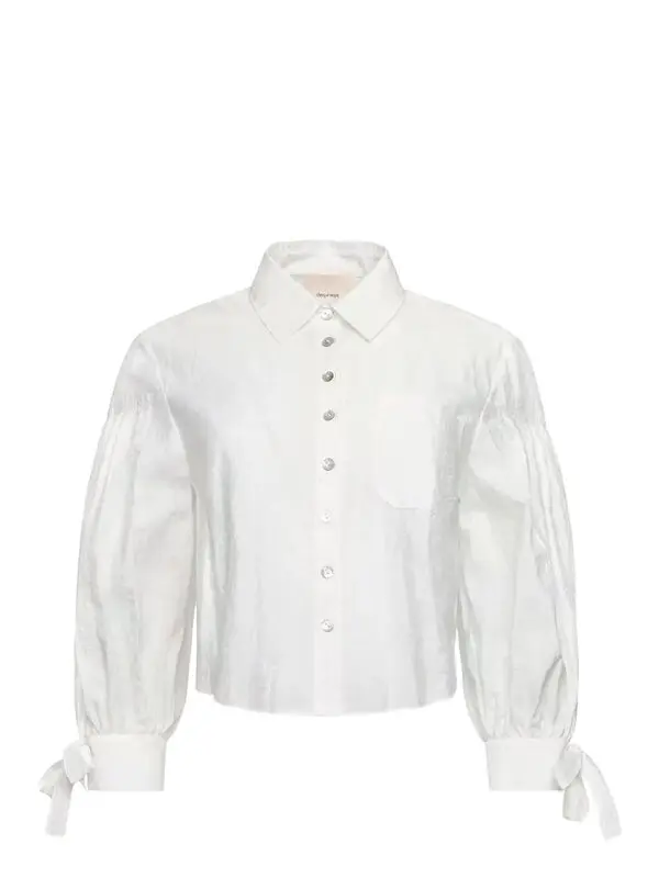 Cinq À Sept Finch Bow Sleeve Shirt - White