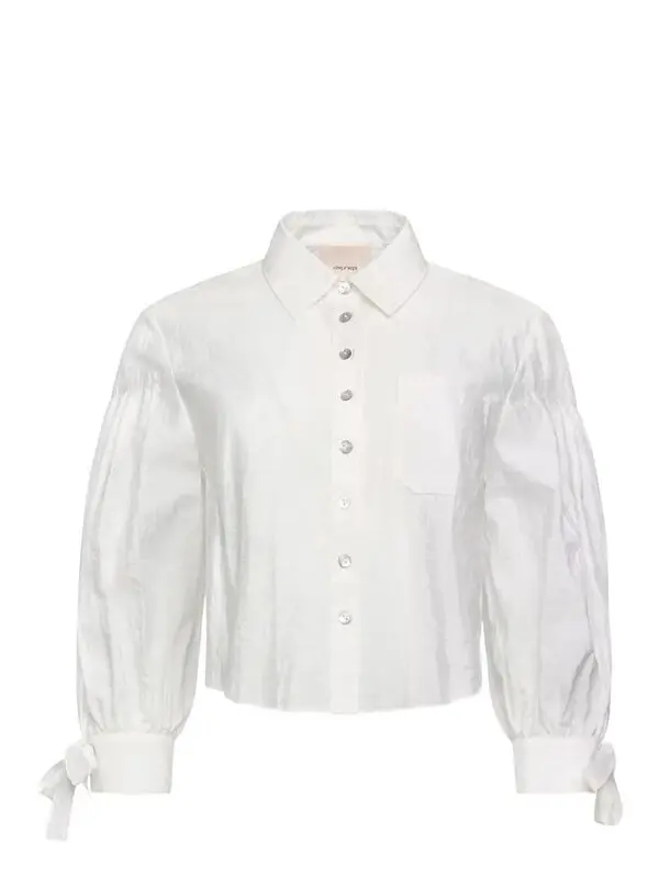 Cinq À Sept Finch Bow Sleeve Shirt - White