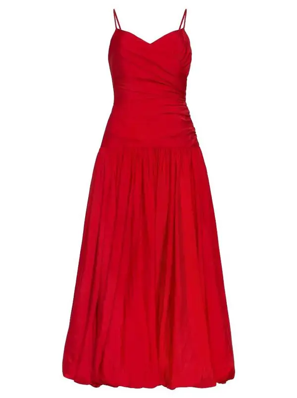 Cinq À Sept Fia Draped Midi Dress - Red