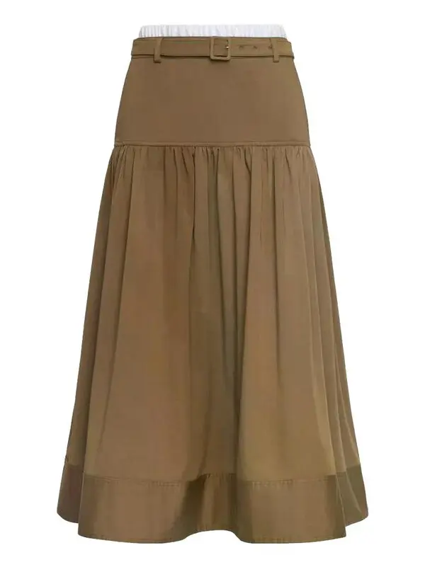 Cinq À Sept Belted Gathered Skirt - Brown