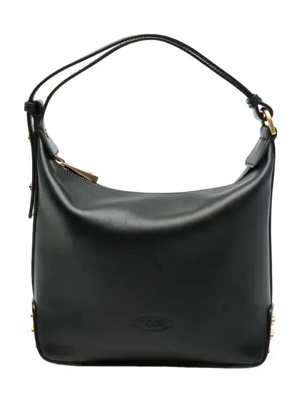 TOD'S Stud-embellishment Leather Tote Bag - Black