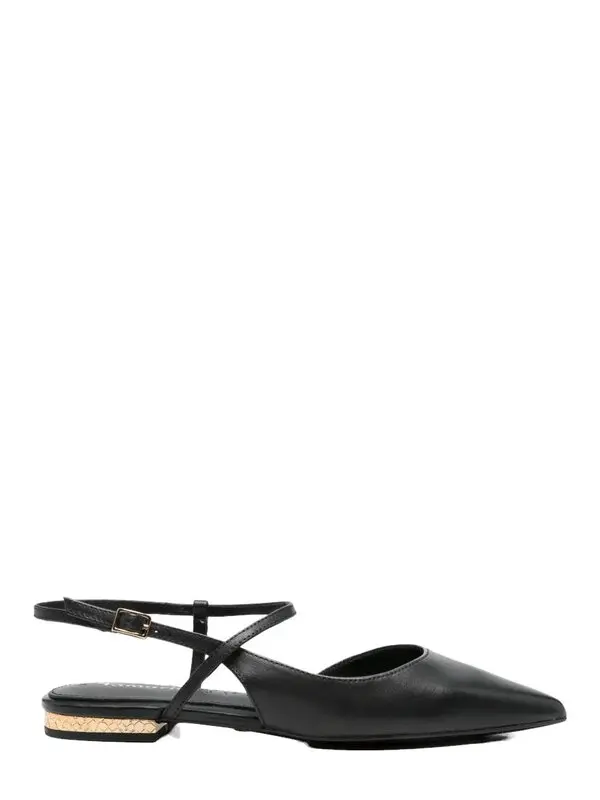 TAMARIS Ankle-strap Flat Pumps - Black