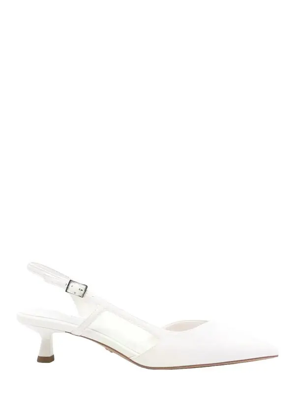 TAMARIS Point-toe Slingback Pumps - White