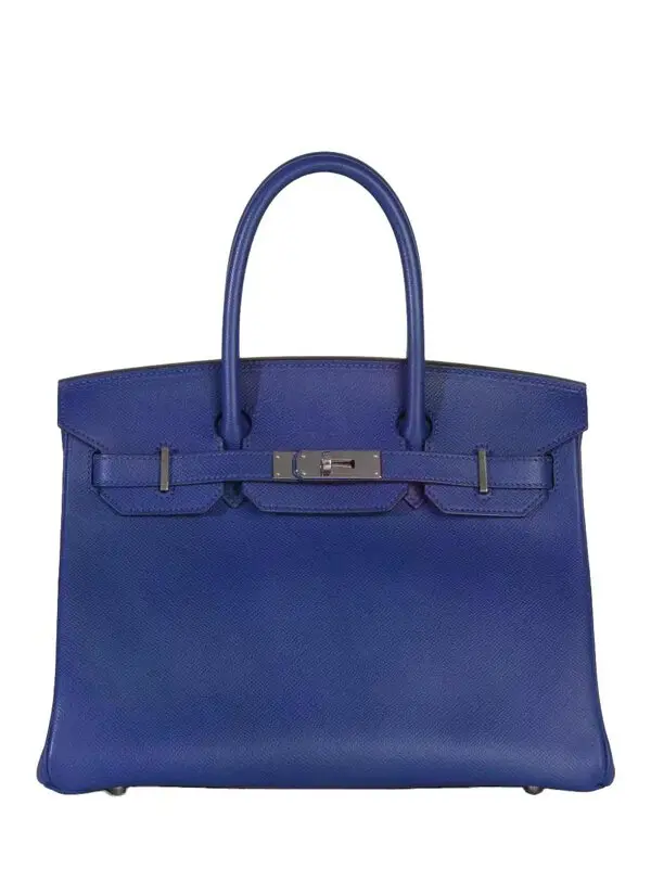 Hermès 2014 30 Birkin Tote Bag - Blue